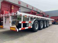 China CIMC Second hand 3-Axle Flatbed Skeleton Semi-Trailer for sale