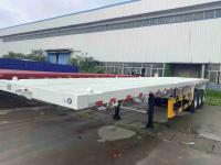 China CIMC Second hand 3-Axle Flatbed Skeleton Semi-Trailer for sale