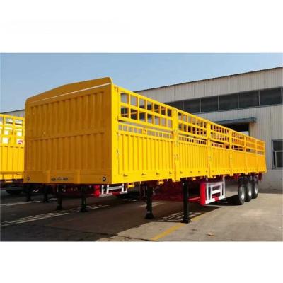 China CIMC customized steel to match your perfer color 3/4/5 axle Chinese truck cargo fence trucker semi trailer for sale