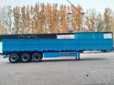 China 40ft 3 Axle High Tensile Steel With 4/6/8/10/12 Sets Locks For Bulk Cargo / Container Transport Side Wall Semi Trailer for sale