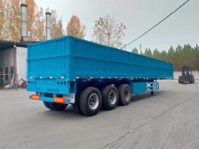 China 40ft 3 Axle High Tensile Steel With 4/6/8/10/12 Sets Locks For Bulk Cargo / Container Transport Side Wall Semi Trailer for sale
