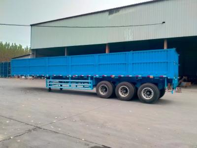 China 40ft 3 Axle High Tensile Steel With 4/6/8/10/12 Sets Locks For Bulk Cargo / Container Transport Side Wall Semi Trailer for sale
