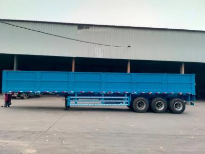 China 40ft 3 Axle High Tensile Steel With 4/6/8/10/12 Sets Locks For Bulk Cargo / Container Transport Side Wall Semi Trailer for sale