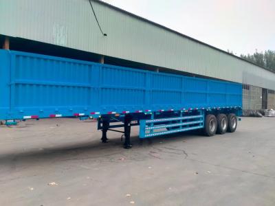China 40ft 3 Axle High Tensile Steel With 4/6/8/10/12 Sets Locks For Bulk Cargo / Container Transport Side Wall Semi Trailer for sale