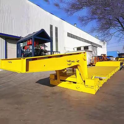 China 3 Axle 80t Customize Mechanical Suspension Detachable Gooseneck Lowbed Trailer for sale