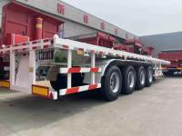 China CIMC 40/45ft Steel 4Axle Oversized Containerized Cargo Extendable Flatbed Trailers for sale