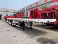 China CIMC 40/45ft Steel 4Axle Oversized Containerized Cargo Extendable Flatbed Trailers for sale