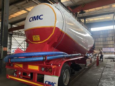 중국 CIMC 파우더 탱커 트럭 최대 부하 용량 50m3 3 축 시멘트 트레일러 판매용