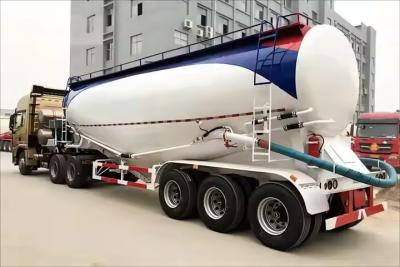 Cina 3 assi 40T Trasporto Cimento Particelle di PVC Cenere volante Materiali granulari Serbatoio di cemento Semi rimorchio in vendita