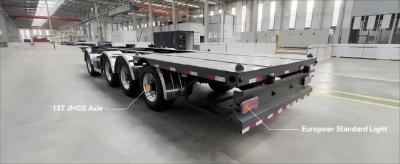 China 3 Achsen Hochwertige Schwerlastkapazität Anhänger Skelett Teile Container Transport zu verkaufen