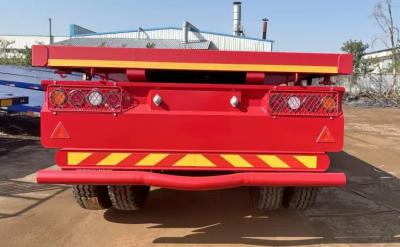 China China 3 Axle 20ft 40ft Container Trailer Cargo Flat Bed Flatbed Semi Trailer With Container Lock for sale