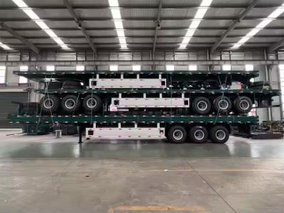 China Custom 20ft/40ft 3-Axle Flatbed Semi-Trailer Nieuw Speciaal Transport Steel Box Truck Trailers Met 12r22.5 band for sale