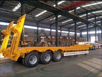 Quality Customizable Steel Three And Four-Axis CIMC Lowbed Semi-Trailer Truck Trailers for sale
