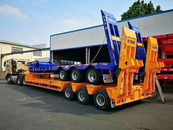 Quality Customizable Steel Three And Four-Axis CIMC Lowbed Semi-Trailer Truck Trailers for sale