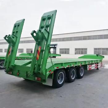 Quality Customizable Steel Three And Four-Axis CIMC Lowbed Semi-Trailer Truck Trailers for sale