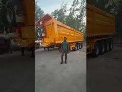 África camião pesado de descarga semi-reboque projetado para o transporte e descarregamento eficientes de materiais a granel e resíduos
