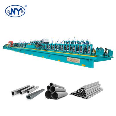 China 24m*3.1m*1.7m Nanyang Iron Tube Making Machine / Friction Saw Cutting System / Automatic Steel Pipe Welding Machine for sale