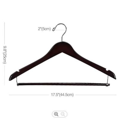 中国 子供17.5インチは木のハンガー ブラウン広く木のハンガーを背負う 販売のため