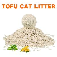 Quality High Absorption Odor Free Cat Litter White Biodegradable Tofu Cat Litter for sale