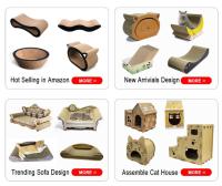 China Wave Shape Cat Scratching Board Scratch Resistant Corrugated Cardboard Scratching Post for sale