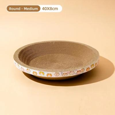 China ODM Round Cardboard Cat Scratcher Wear Resistant Cat Scratcher Round for sale