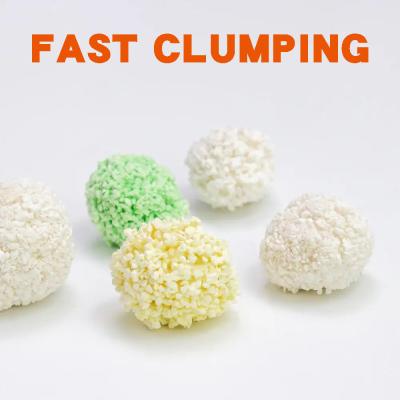 China Free Sample Low MOQ Flushable Bentonite Cat Litter Easy Scooping Clumping Cat Litter Odor-Neutralizing Soft Texture Cassava Cat Litter Bulk Safe for Cats' Respiratory for sale