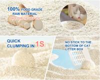 China Eco-Friendly Tapioca Cat Litter Biodegradable Material Low Dust Clean Performance OEM/ODM Customization for sale