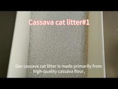 100% Natural Compostable Effective Odor Control Cassava Cat Litter Superior Clumping Demo