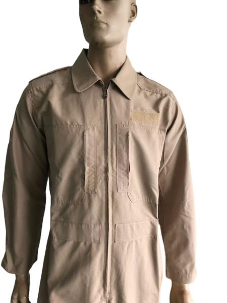 Quality Fireproof Khaki One Piece Work Uniform Flame Retardant Suit for sale