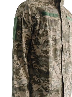 Cina Uniforme militare dell'esercito Woodland in tessuto misto poliestere e cotone, uniforme da campo militare in vendita