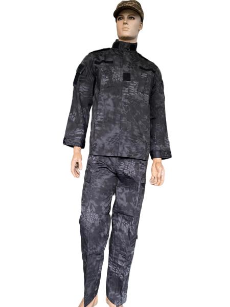 Quality Durable ACU Black Camo Military Uniform Tactical Uniform Outdoor Combat Training Suit for sale