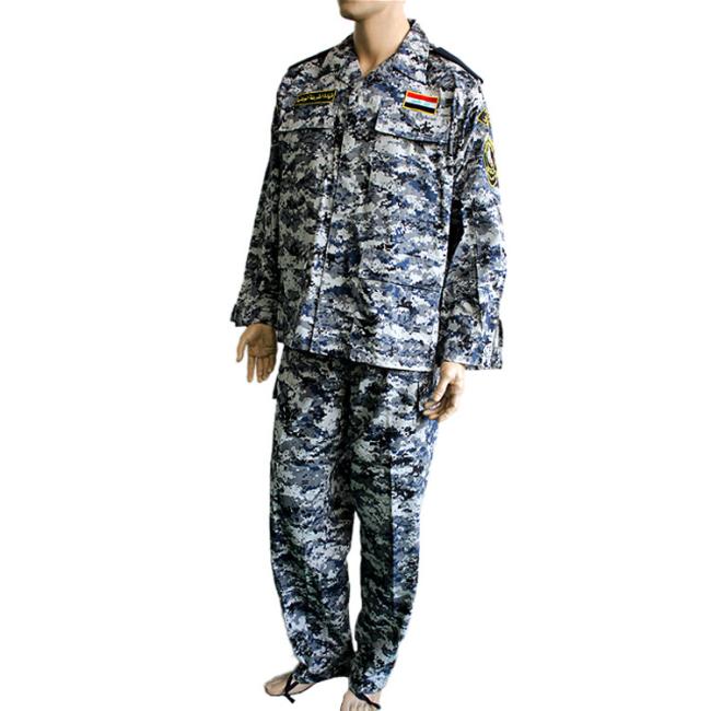 Iraq BDU Army Uniform front view showing camouflage pattern and pockets