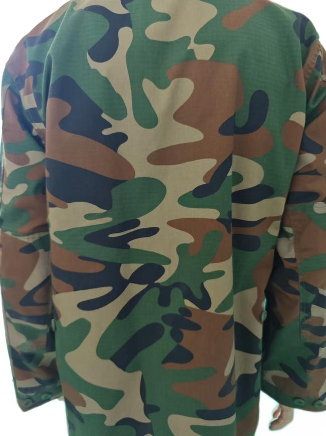 Back view of BDU Military Tactical Jacket showing full camouflage pattern