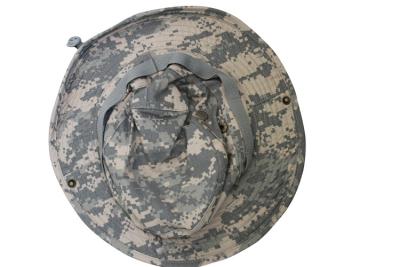 China Military Boonie Cap Camouflage Bucket Hat Adjustable Strings Unisex for sale