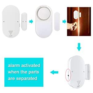 het alarm van de deursensor