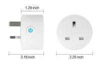 China White PC ABS 16A Smart Wifi Plug Socket With CE RoHS Certification for sale