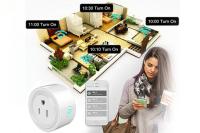 China USA Standard Tuya Wifi Smart Plug Remote Control With Fireproof Material for sale