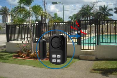 Cina Allarme dello stagno del portone della porta con l'allarme all'aperto resistente alle intemperie senza fili telecomandato del sensore per lo stagno di Inground, recinto, sicurezza domestica in vendita