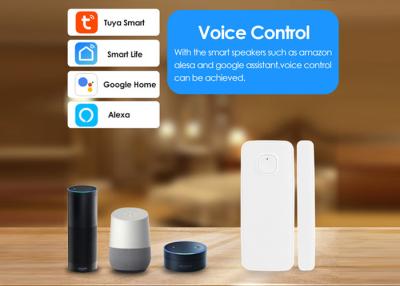 Cina Allarme astuto del sensore della finestra della porta di WiFi compatibile con Alexa ed il sensore di Tuya 2.4g WiFi della casa di Google per sicurezza domestica in vendita