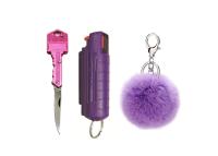 China Security Keychain 20ml Pepper Spray Keychain Set Mini Plastic Shell for sale