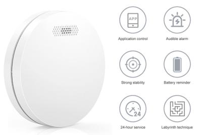 Cina Rilevatore di fumo dell'allarme antincendio della batteria dell'allarme 10Years del rilevatore di fumo di WiFi con avvertimento basso della batteria in vendita