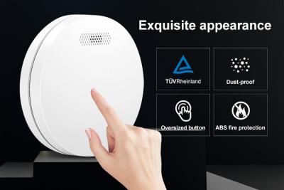 中国 沈黙ボタンによって無線スマートな火の煙探知器を点検しているTUYA WiFiの煙探知器の自己 販売のため