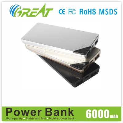 China Rechargeable Dual Output Power Bank Mobile Phone Battery Pack With ROHS / FCC for sale