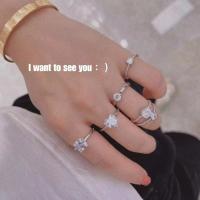 China Women Wedding Engagement Ring Silver 925 Adjustable Stacking Thumb for sale