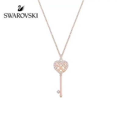 Cina 18K oro di marca gioielleria d'argento cuore lucchetto collana chiave pendente in vendita