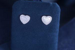 Quality Hypoallergenic Silver 925 Sterling Earrings Stud Jewellery Heart Stud Customized for sale