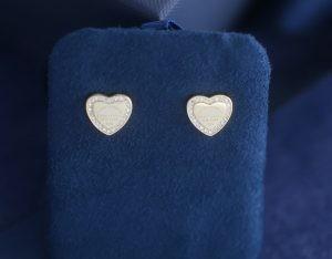 Quality Hypoallergenic Silver 925 Sterling Earrings Stud Jewellery Heart Stud Customized for sale