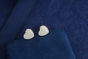 Quality Hypoallergenic Silver 925 Sterling Earrings Stud Jewellery Heart Stud Customized for sale