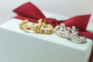 Quality Authentic Silver 925 Sterling Earrings Gold Vermeil Hoop Huggie for sale