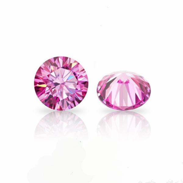 Quality Custom Princess Cut Pink Loose Moissanite Diamonds Heart Lab Created for sale